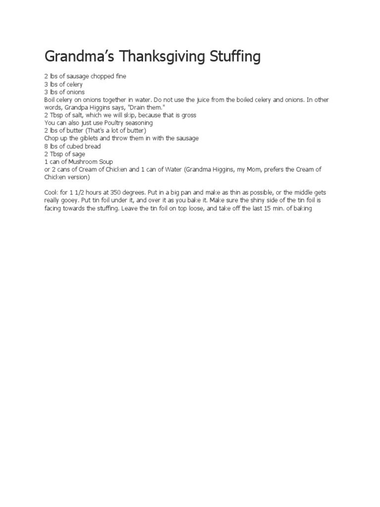 Grandma | PDF | Cooking, Food & Wine