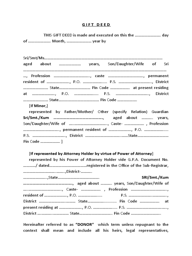 Gift - Land - Land With Structure | Download Free PDF | Mortgage Law ...