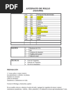 Receta Standar Costeada Formato | PDF | Cocina | Comida y bebida