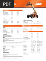 JLG 1055 Spec Sheet | PDF | Horsepower | Vehicles