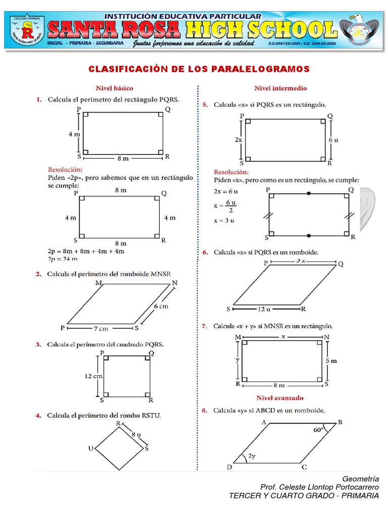 Paralelogramos: Clasificación – Que Es Un Paralelogramo – IUJLEO