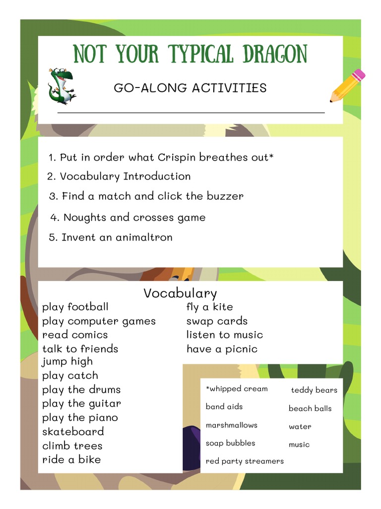 A Guide to Fun Activities for Crispin the Dragon and His Friends: Games ...