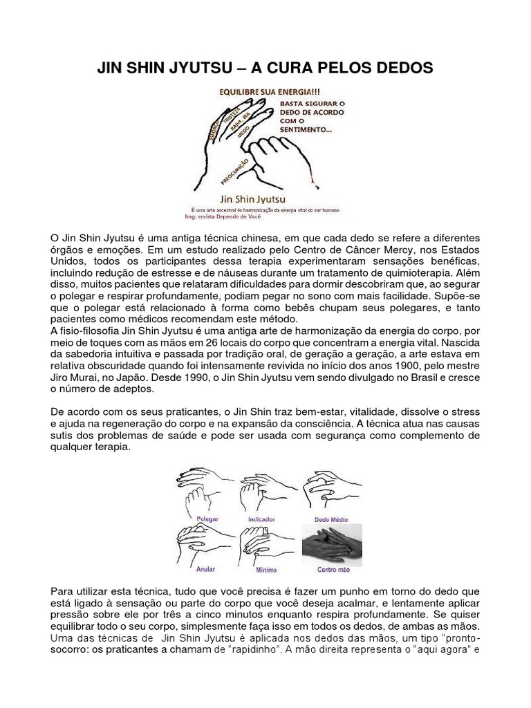 Jin Shin Jyutsu | PDF | Corpo humano | Dormir