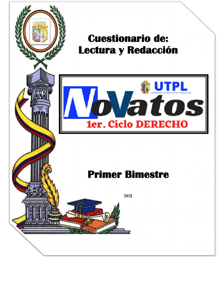 Unificado Lectura y Redaccion de Texto - Primer Bimestre | PDF ...