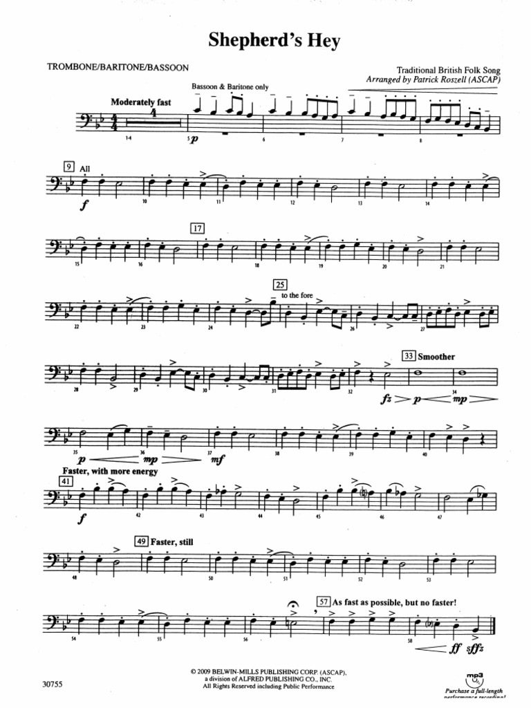 Shepherds Hey - Bassoon | PDF