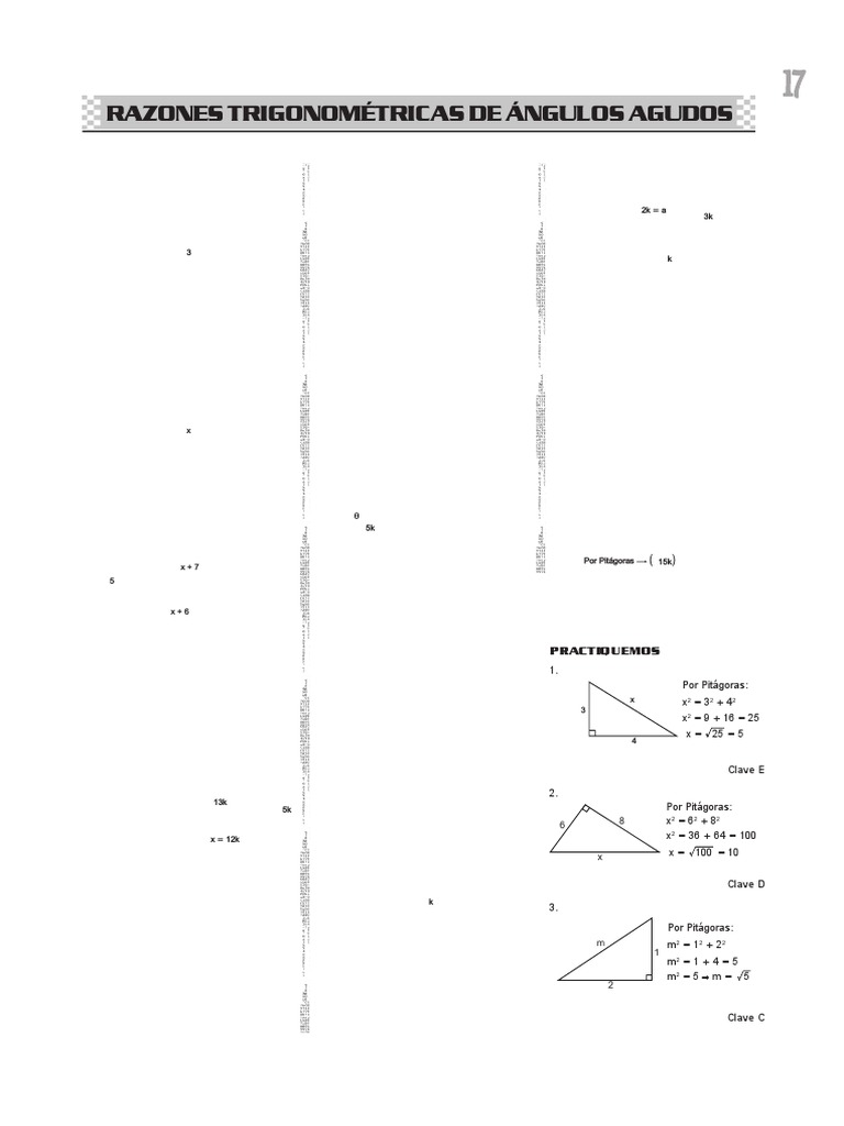 RM - 6 Razones Trigonometricas de Angulos Agudos - Solucionario | PDF ...