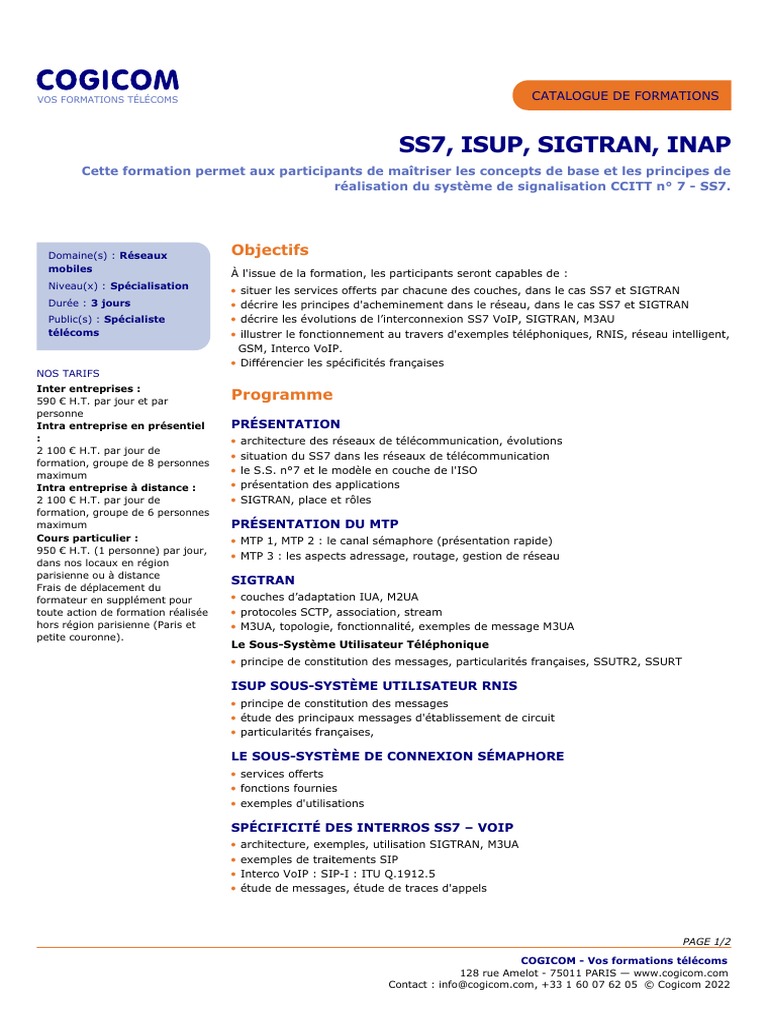 ss7 Isup Sigtran | PDF | Architecture de réseau | Protocoles réseau