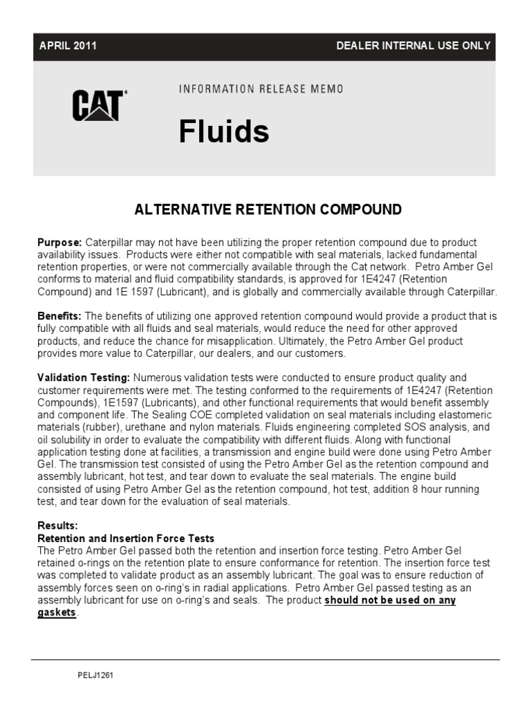 PELJ1261 Petro Gel Amber IRM - 040511 | PDF | Polyurethane | Lubricant