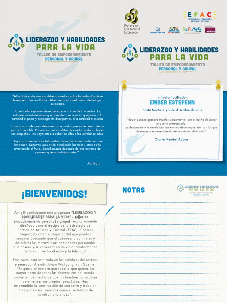 Cuadernillo Taller Liderazgo | PDF | Empoderamiento | Liderazgo