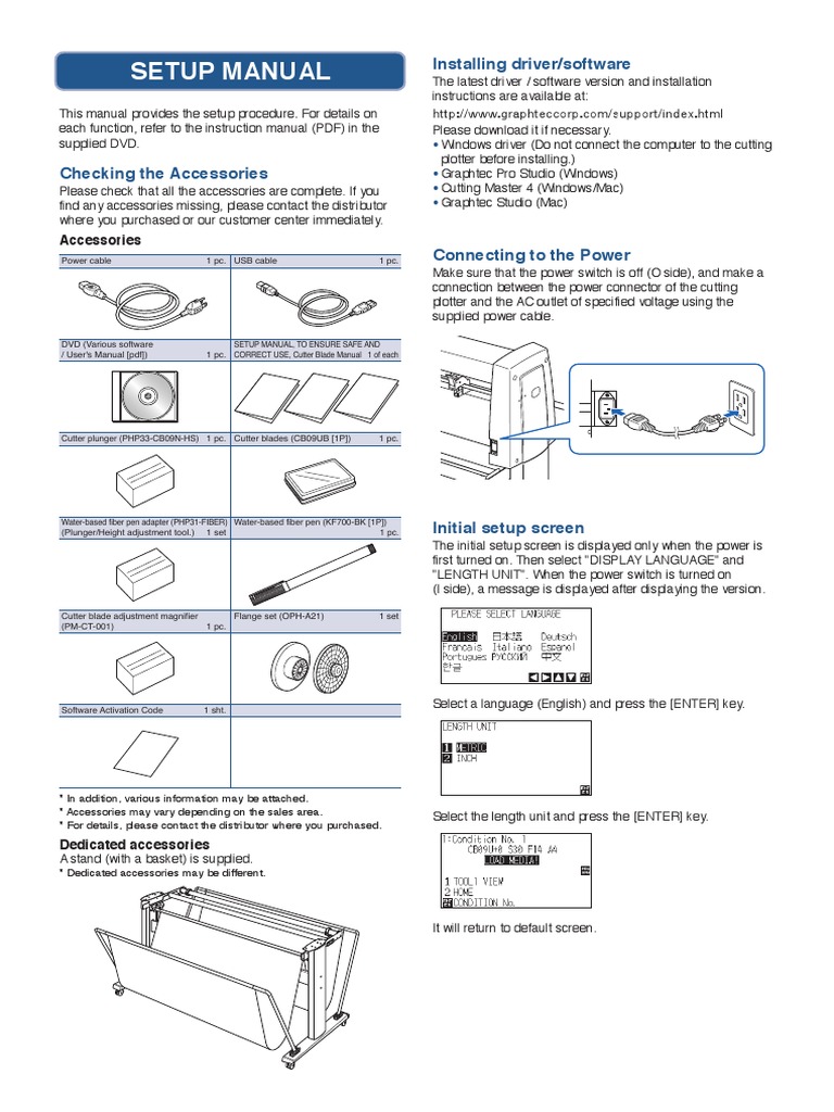 Graphtec FC9000 Setup Guide | PDF | Personal Computers | Macintosh
