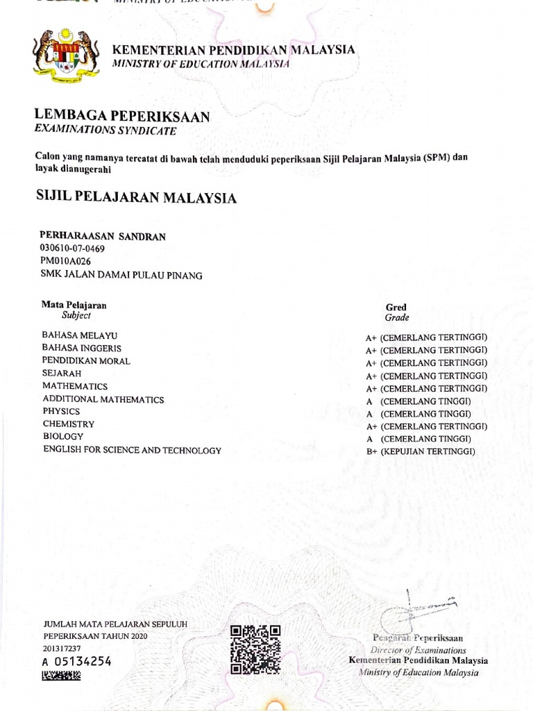 SPM Result | PDF