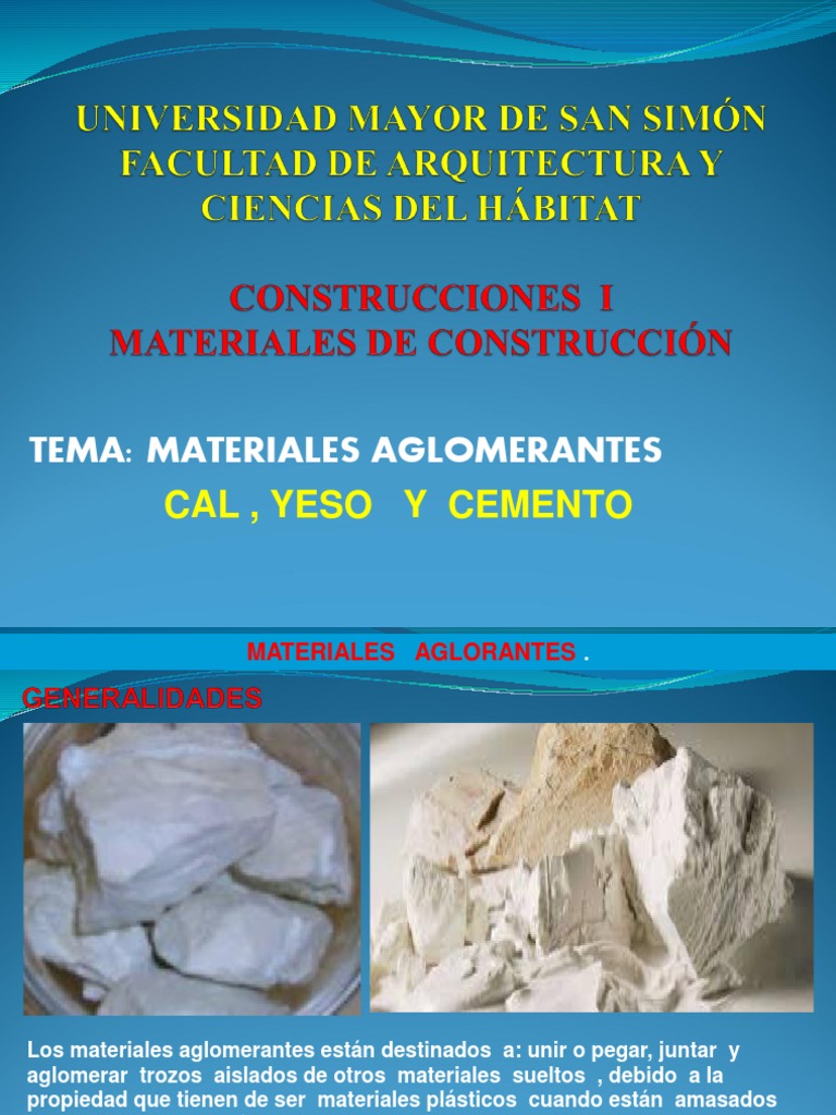 Cal Yeso Cemento | PDF | Arcilla | Caliza