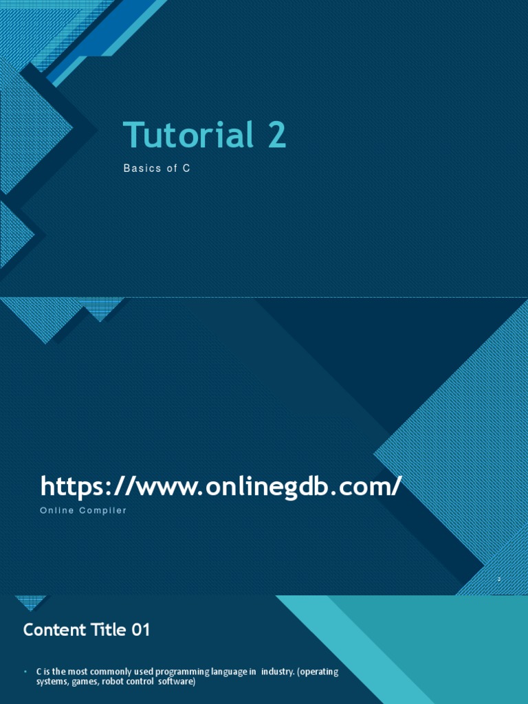 Tutorial 2: Click To Edit Master Title Style | PDF | Computer ...
