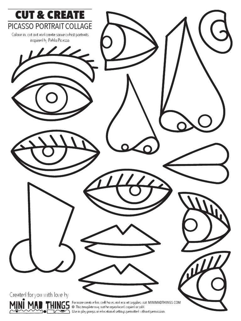 Cut & Create: Picasso Portrait Collage | PDF