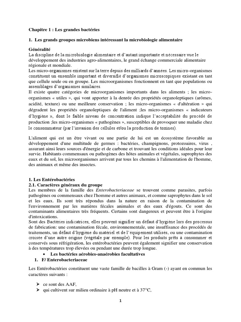 Chapitre 1 Les Grandes Bactéries-1 | Descargar gratis PDF | Levure ...