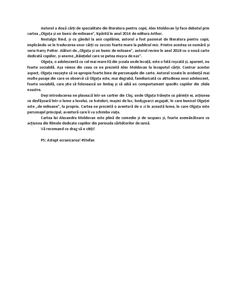 Olguta Si Un Bunic de Miloane | PDF