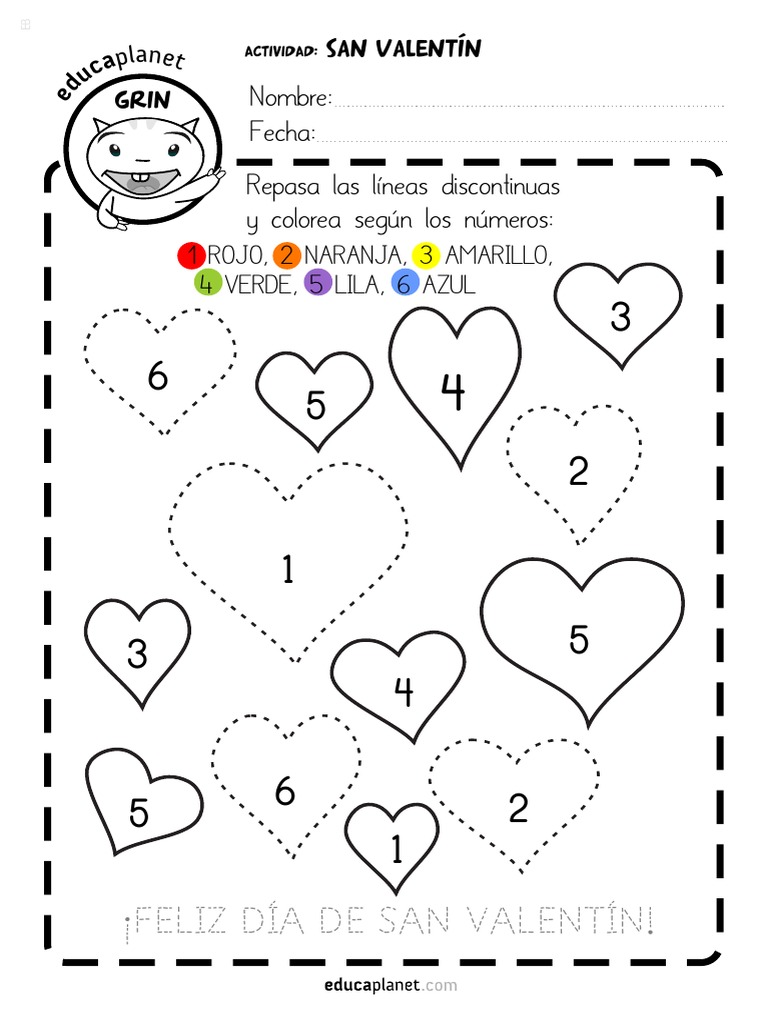 San Valentin Educaplanet Colorea3 | PDF