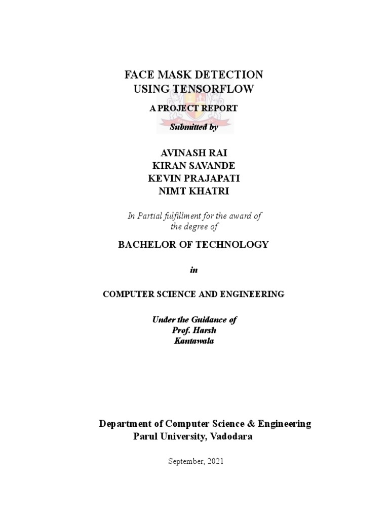 Face Mask Detection Using Tensor Floor | PDF | Deep Learning ...
