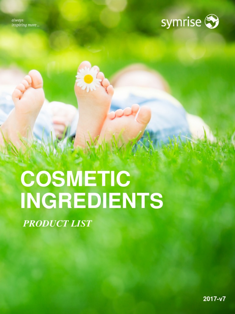 Cosmetic Ingredients: Product List | PDF | Wrinkle | Ultraviolet