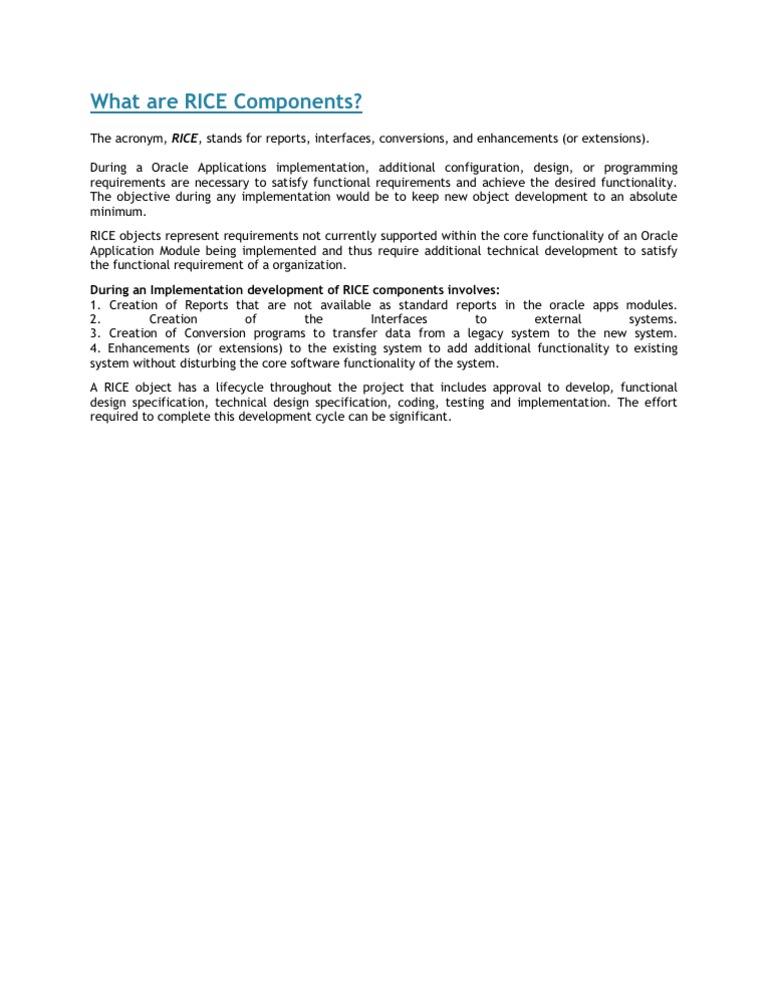 What Are RICE Components | PDF