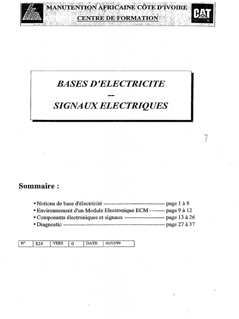 824 Base Electricite Signaux Electriques | PDF