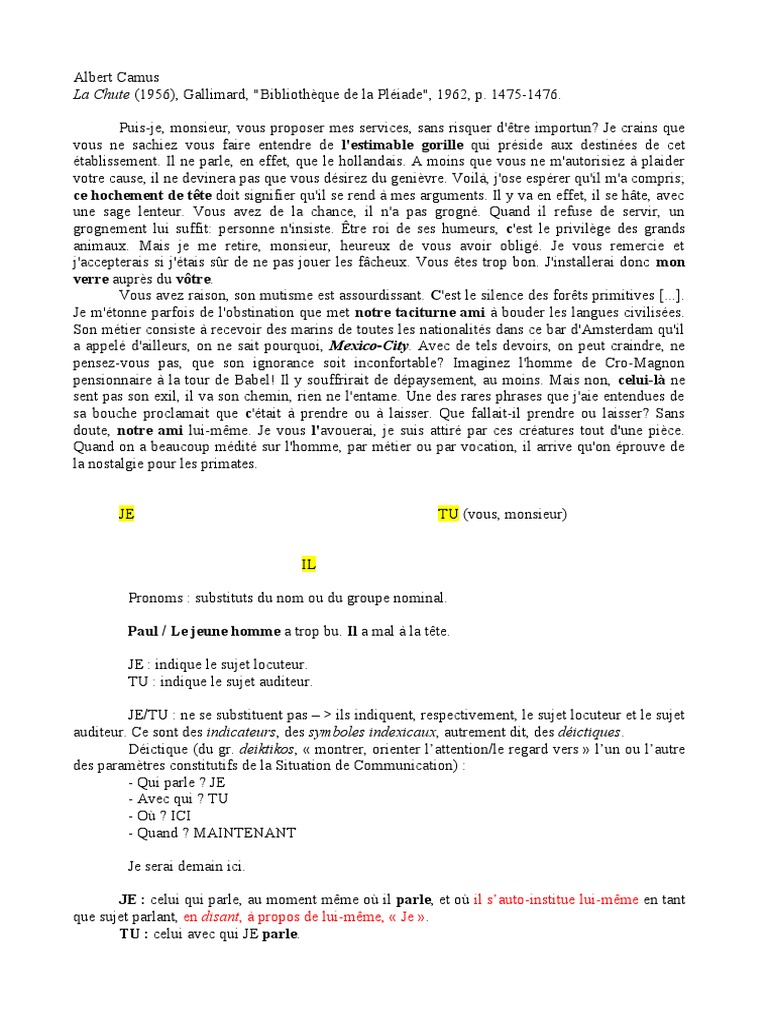 Albert Camus - La Chute | PDF