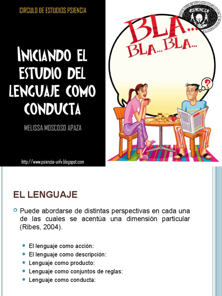 6 Conducta Verbal Iniciando El Estudio Del Lenguaje Como Conducta ...