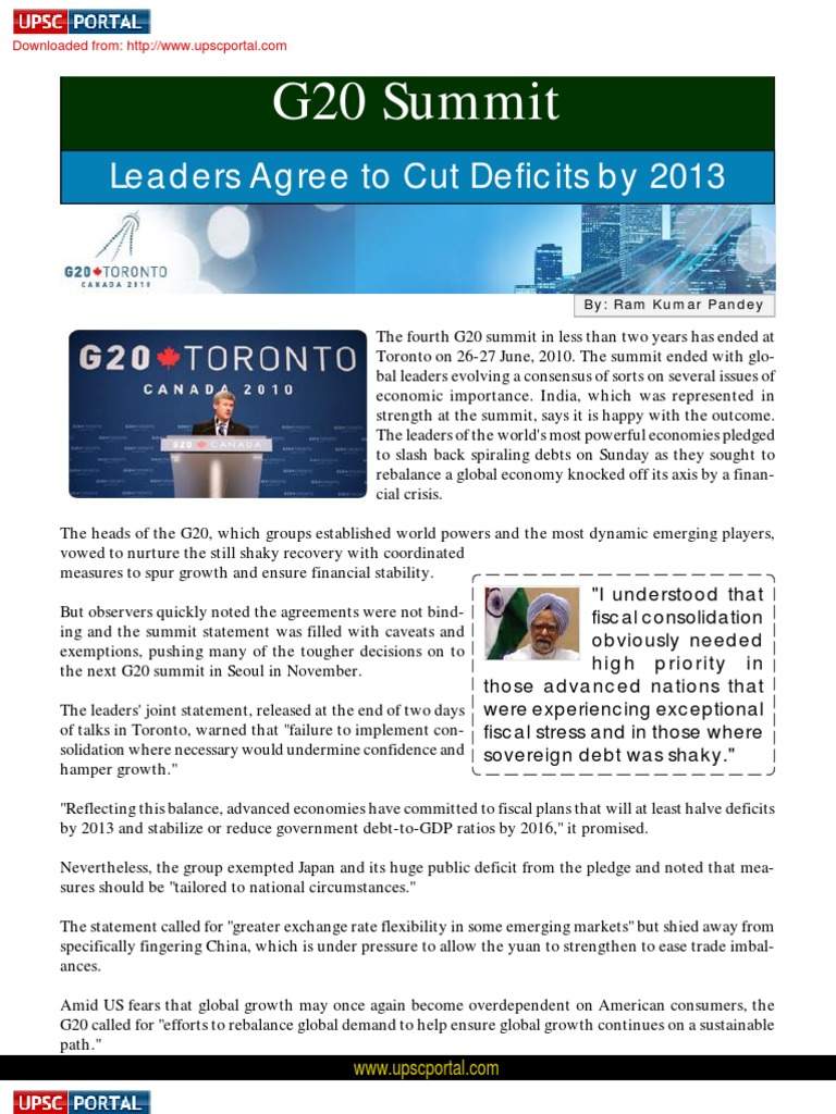 Magazine G20 Summit WWW - Upscportal | PDF | Fiscal Policy ...