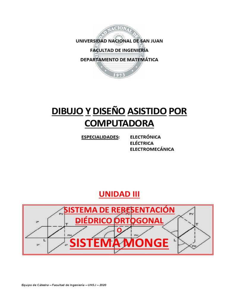 Sistema Monge en Dibujo Técnico | PDF | Geometría | Geometria clasica