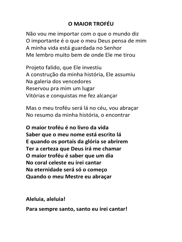 O Maior Troféu | PDF | Deus | Jesus