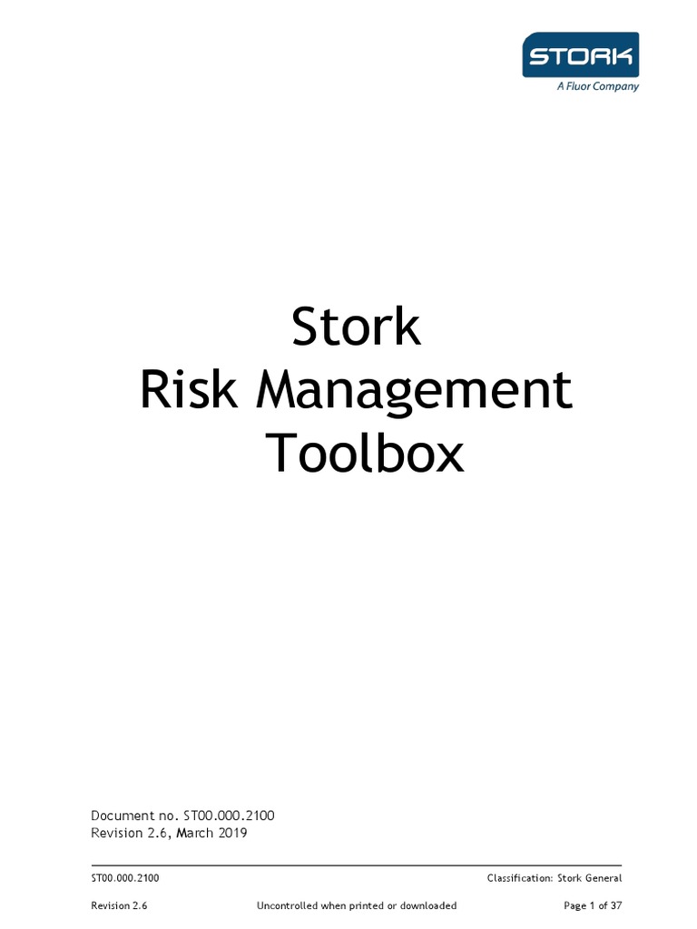 Stork Risk Management Toolbox | PDF | Risk Management | Risk