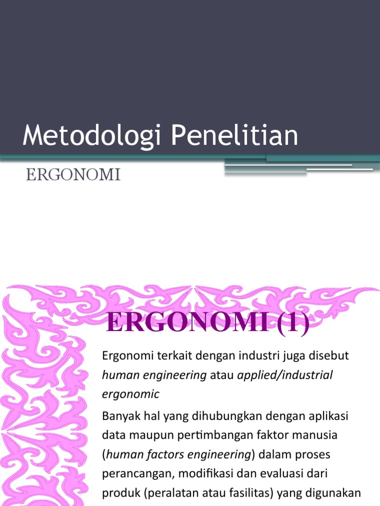 Metodologi Penelitian-Ergonomi | PDF | Komputer