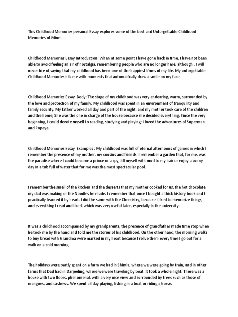 This Childhood Memories Personal Essay Explores Some of The Best and ...