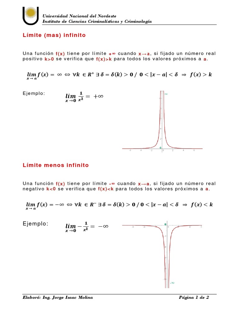 Límite Infinito | PDF | Métodos y materiales de enseñanza