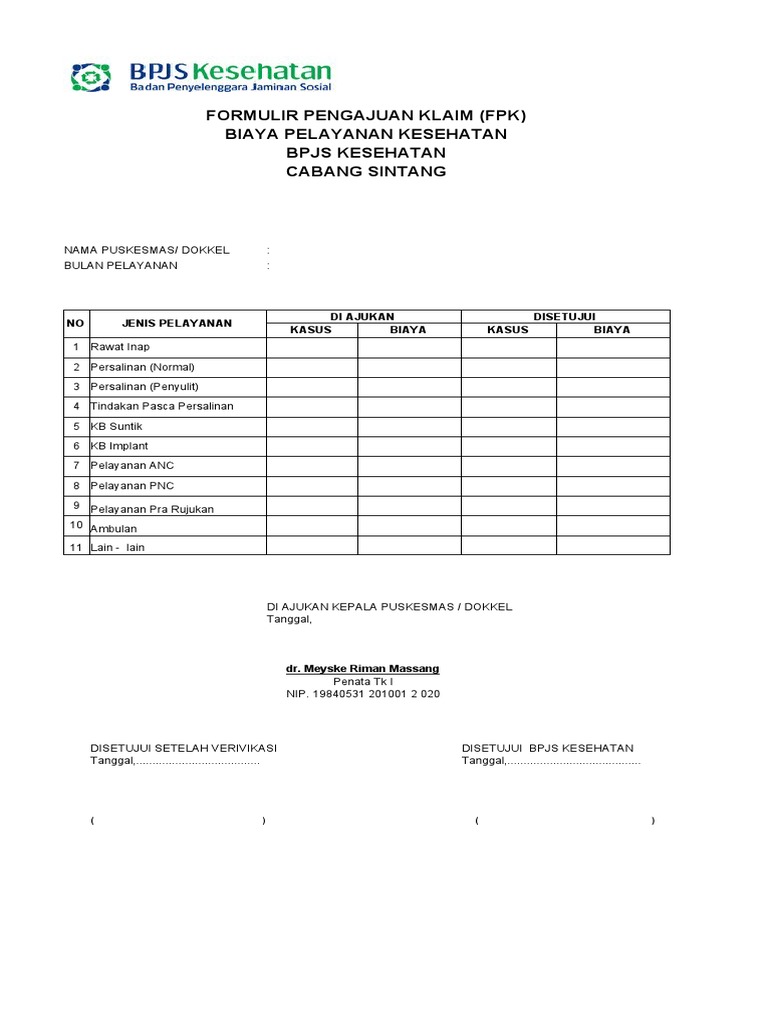 FPK Manual BPJS | PDF