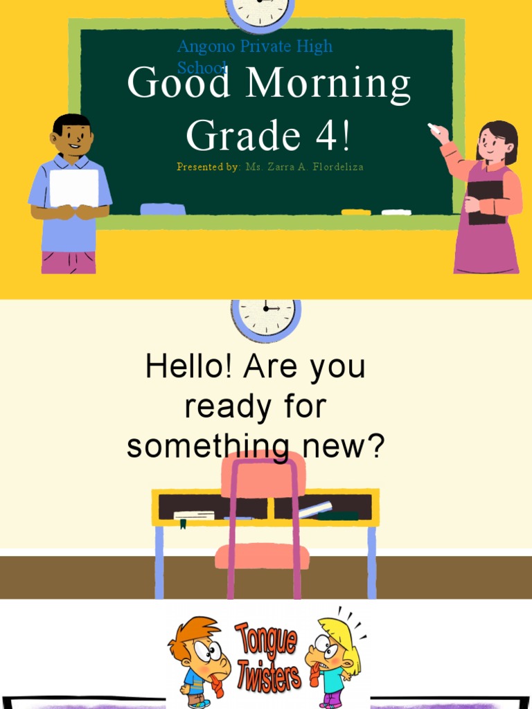 Good Morning Grade 4!: Angono Private High School | PDF | Plural ...