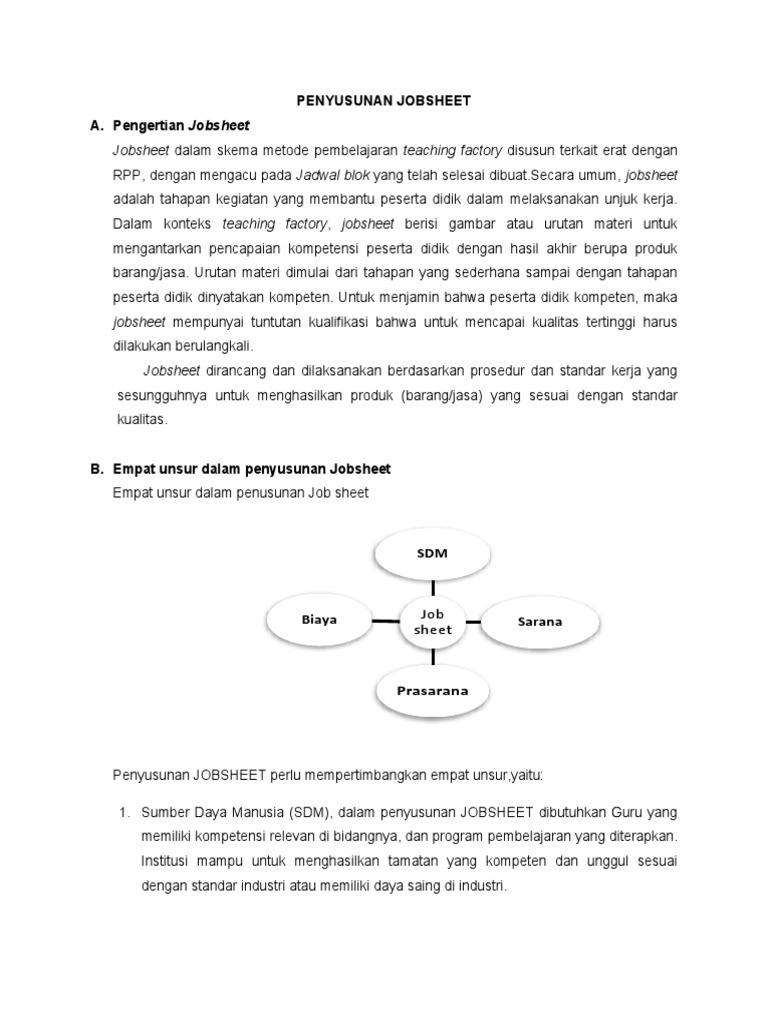 Penyusunan Jobsheet | PDF