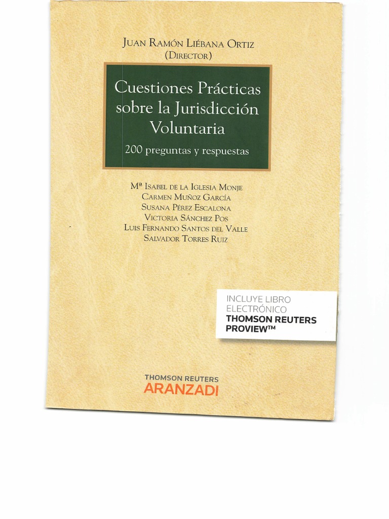 Cuestiones Prácticas Sobre Jurisdicción Voluntaria | PDF