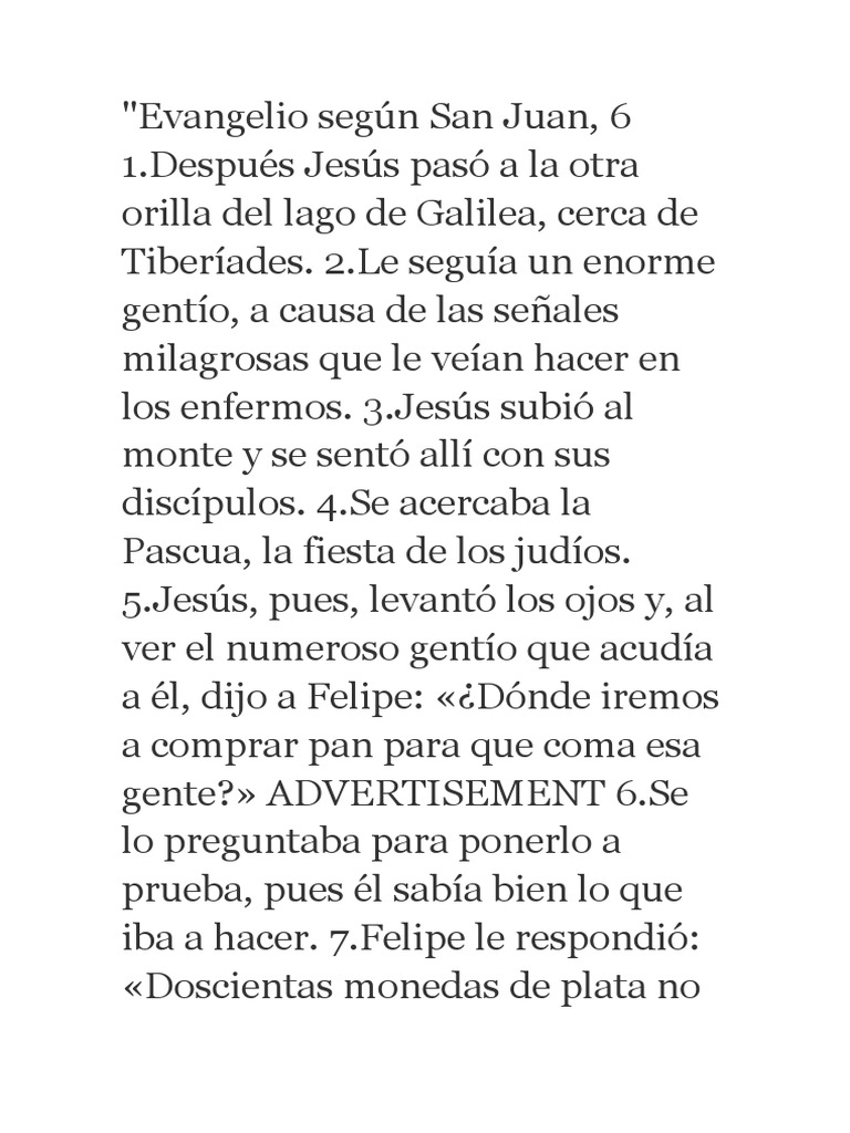 Milagros y enseñanzas de Jesús en Juan 6 | PDF | Jesús | Evangelio de juan