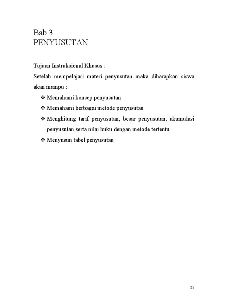 Bab 3 Penyusutan Baru | PDF | Metode & Bahan Ajar