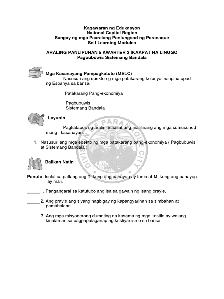 AP Grade5 Quarter2 Module Week4 | PDF