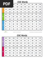 CVC Words List With Pictures | PDF