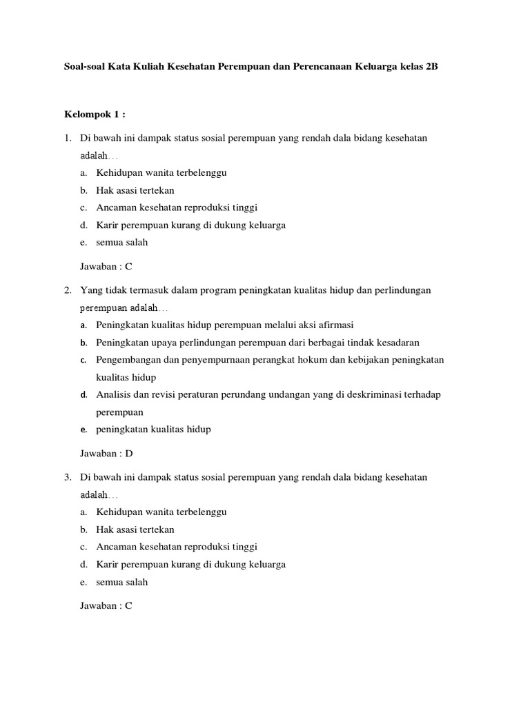 Soal 2B KPDPK | PDF
