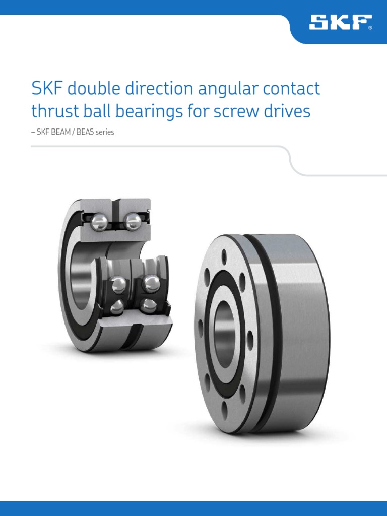 SKF Double Direction Angular Contact Thrust Ball Bearings For Screw ...