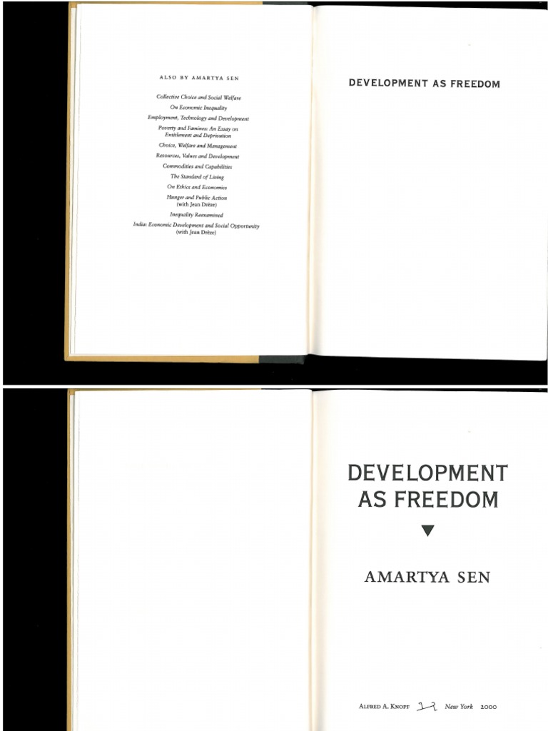 Development As Freedom - Amartya Sen | PDF