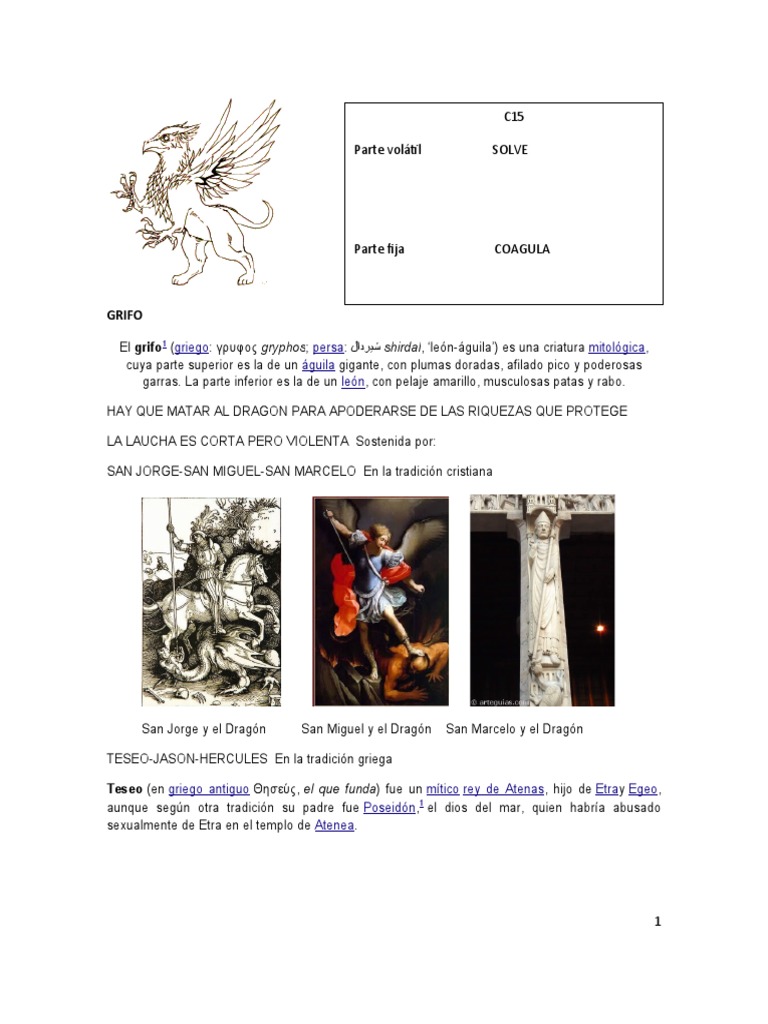 Grifo, Quimera, Dragón, Gárgola | PDF