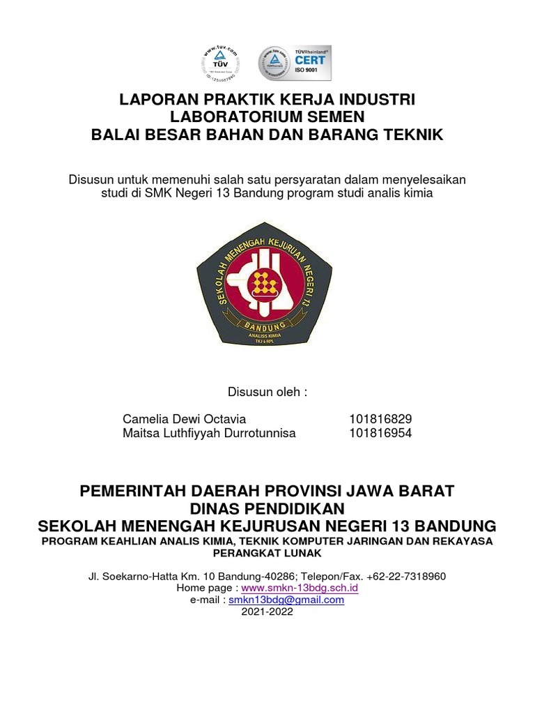 Laporan Praktik Kerja Industri (In Process) | PDF | Karier ...