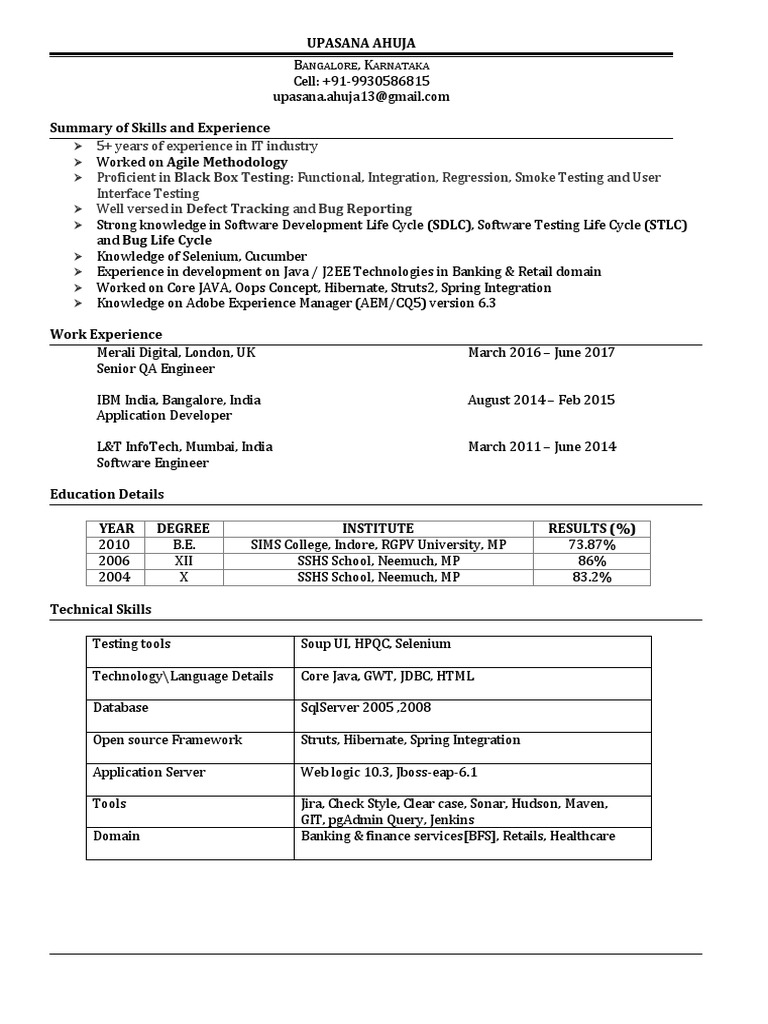 IT QA Expert with Java & Selenium Skills | PDF | Selenium (Software ...