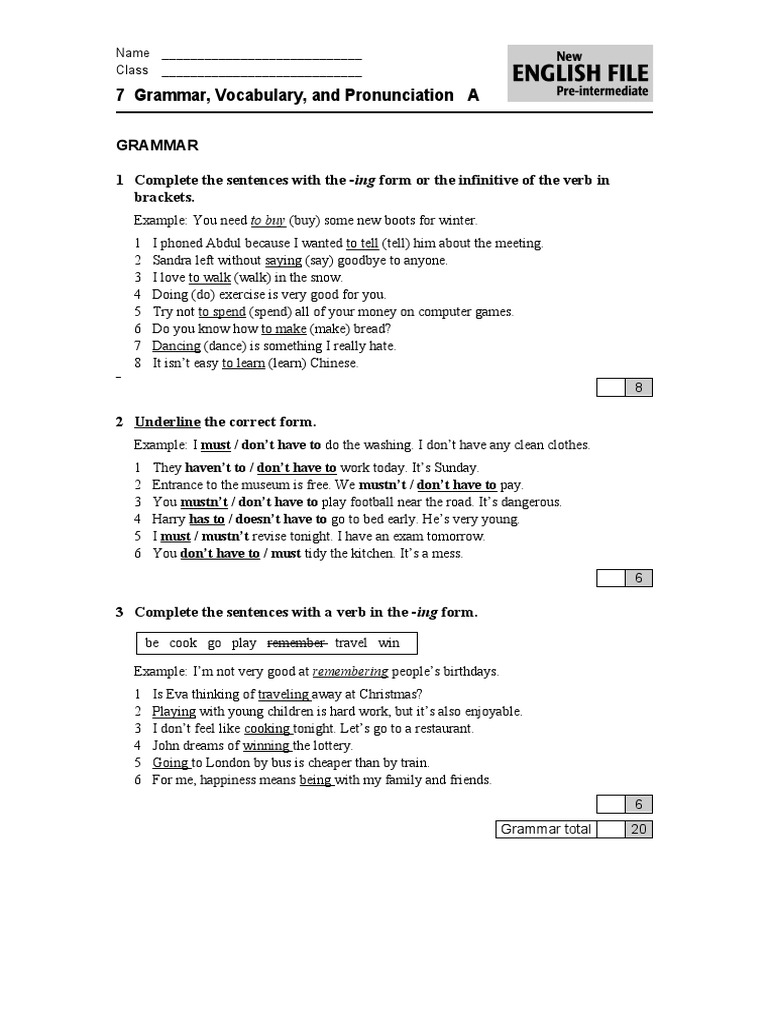 EIC 2 Practice Exercises - Unit 7 | PDF