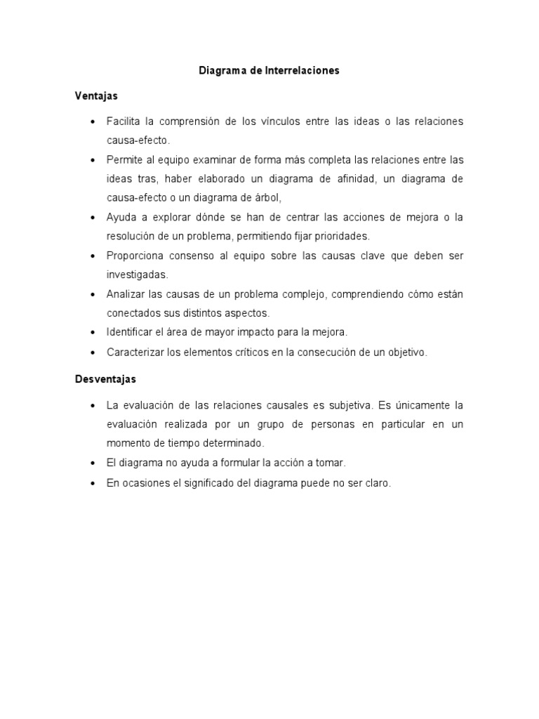 Diagrama de Interrelaciones | PDF